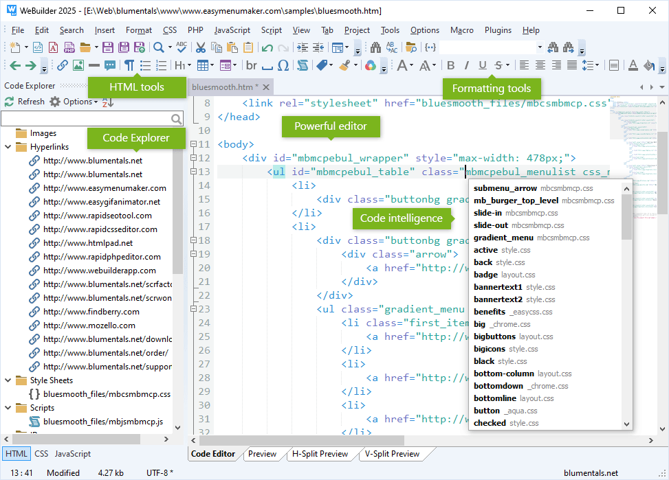 Webuilder Der Perfekte Code Editor Für Html Css Javascript Php Asp Ruby Python Perl